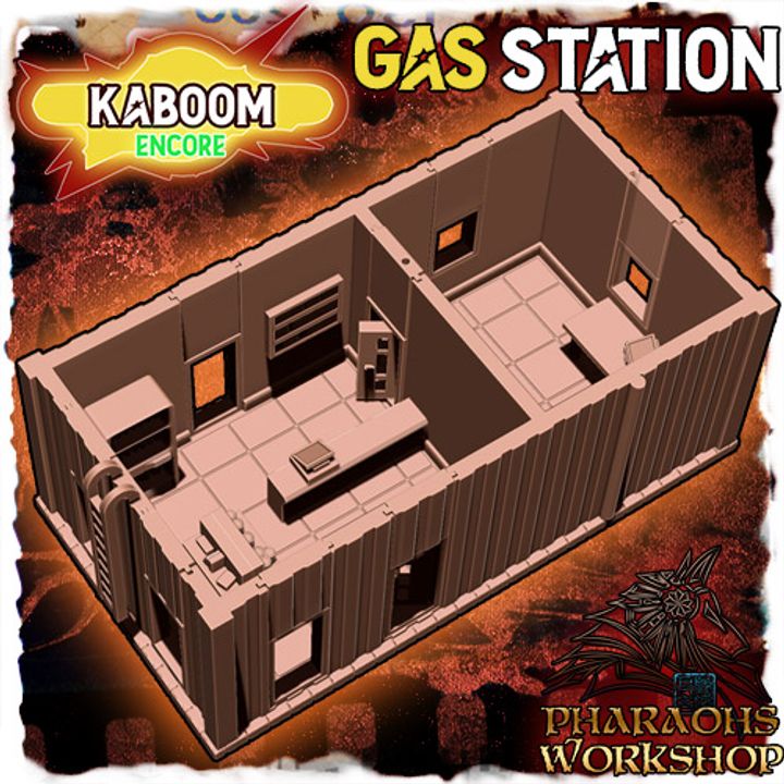 3D Printable Kaboom Gas Station - full project by Pharaoh's Workshop